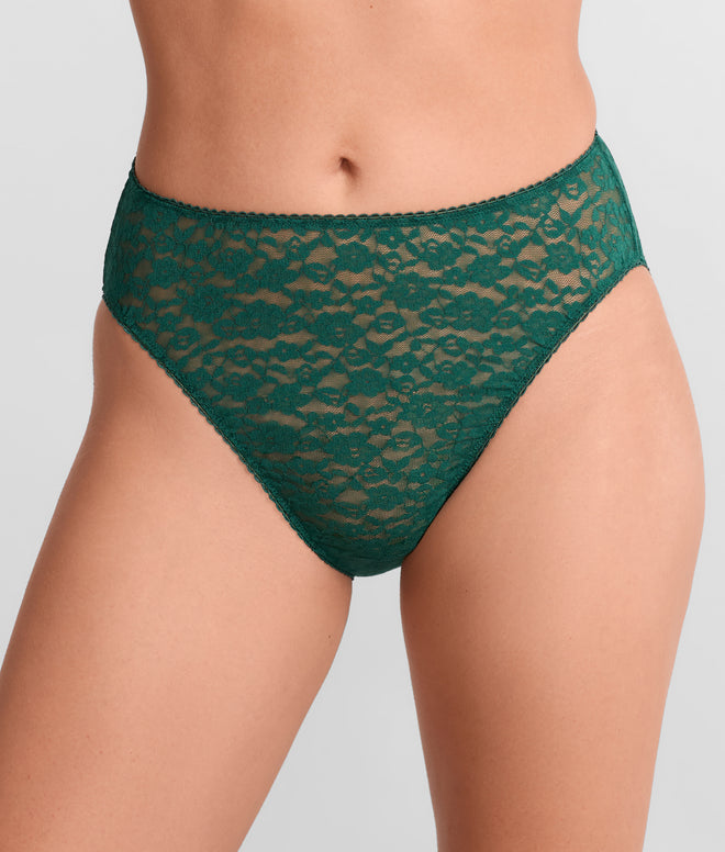 Allover Lace High-Leg Brief – Bare Necessities